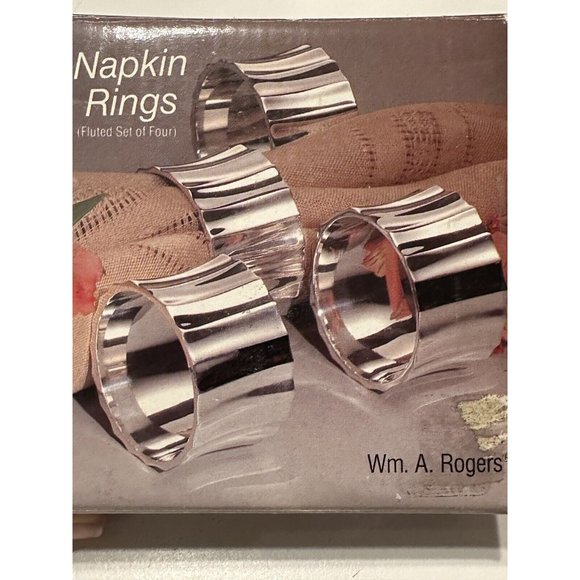 Oneida | Dining | Vintage 8s Oneida Wm Rodgers Napkin Rings Fluted ...